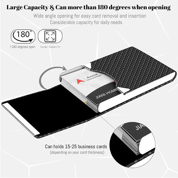 Buy Black Customized PU Leather Card Case with Metal Magnetic Clasp ...