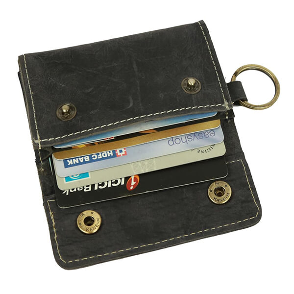 Buy Customized Style Blue Genuine Leather Keychain & Card Holder ...