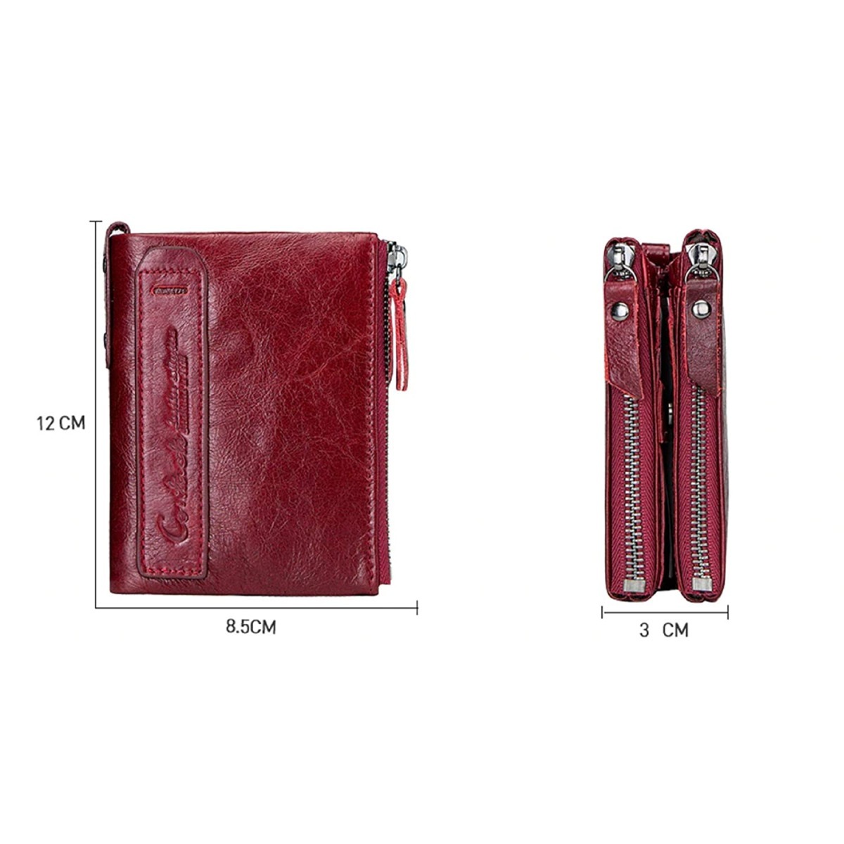 Buy Red Customized Men's Genuine Leather RFID Blocking Wallet Online ...