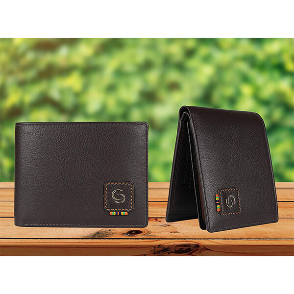 Buy Brown Customized GETOREE Florence RFID Blocking Leather Men's ...
