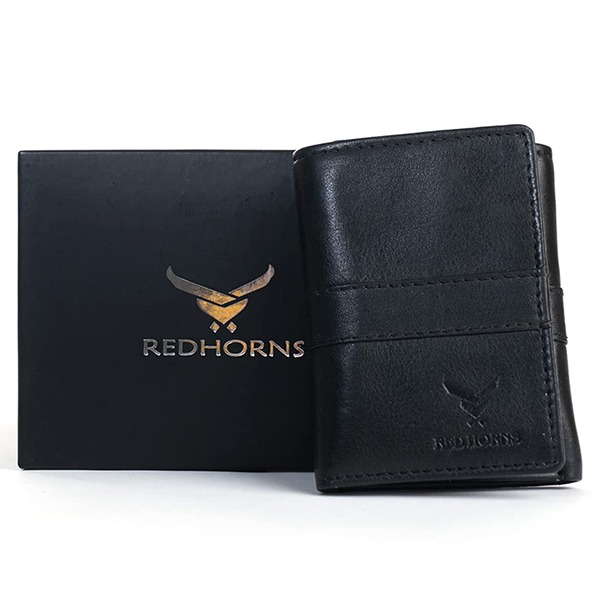 Buy Black Customized Genuine Leather Regular Wallet with Multi Pockets ...